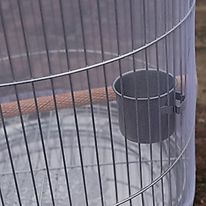 Bird Cage Seed Catcher, Large Airy Gauze Seeds Bird Cage Cover Guard Adjustable Bird Cage Cover Birdcage Seed Feather Catcher Universal Birdcage Parrot Bird Nylon Mesh Net Cover(XL-118x32 in, White)