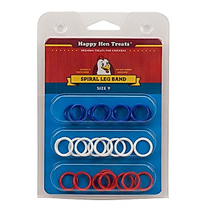 Happy Hen Treats Spiral Leg Bands for Pets, Size 9