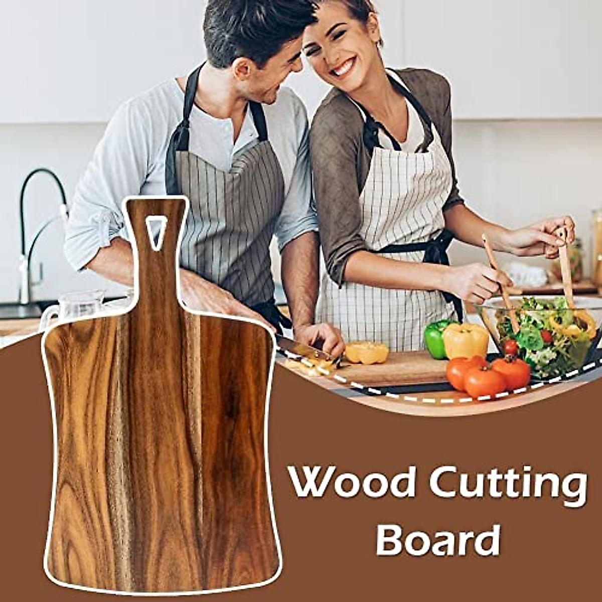 Wood Cutting Board Wood Kitchen Wood Rootstock Fruit Board with Board Cutting Cutting Handle Chopping D7l1 Board Wooden