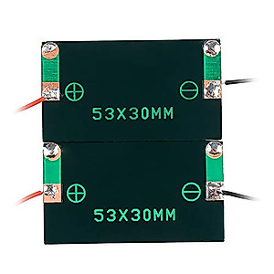 AOSHIKE 10Pcs 5V 30mA Mini Solar Panels for Solar Power Mini Solar Cells DIY Electric Toy Materials Photovoltaic Cells Solar DIY System Kits 2.08"x1.18"(5V 30mA 53mmx30mm)