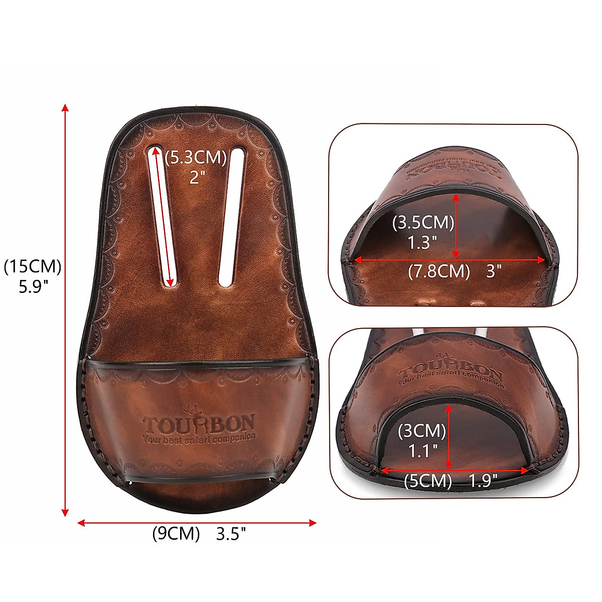 Tourbon Leather Snuff Dip Can Holder Chew Tobacco Cigarette Case Pouch Hammer Tool Holster for Belt