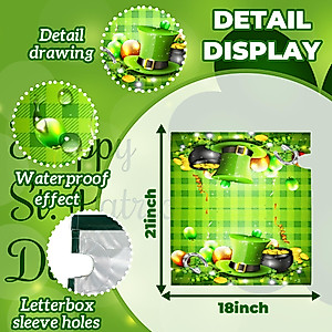 St. Patrick's Day Mailbox Covers Magnetic Letter Post Box Cover Wrap Decoration Welcome Home Garden Outdoor Yard Outside Farmhouse Home Decor 21" Lx 18" W