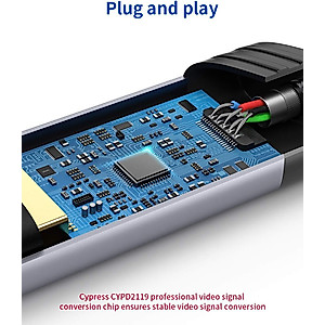 JSAUX USB Type C to Mini DisplayPort Adapter 4K@60Hz, C to Mini Display Port Dongle Cable, Compatible with MacBook Pro 2019 2018, Dell XPS, Samsung Galaxy S21 S20 Plus-Grey