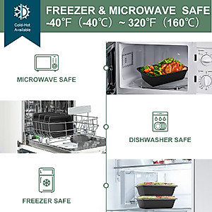 vivigu Meal Prep Containers Reusable - 50 Pack Extra-thick plastic food containers with lids, To Go Food Containers BPA-Free, To Go Containers With Lids Microwave, Dishwasher, Freezer Safe 28 oz