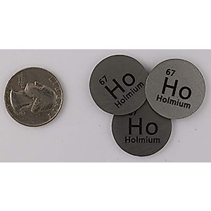 Holmium (Ho) 24.26mm Metal Disc 99.9% Pure for Collection or Experiments