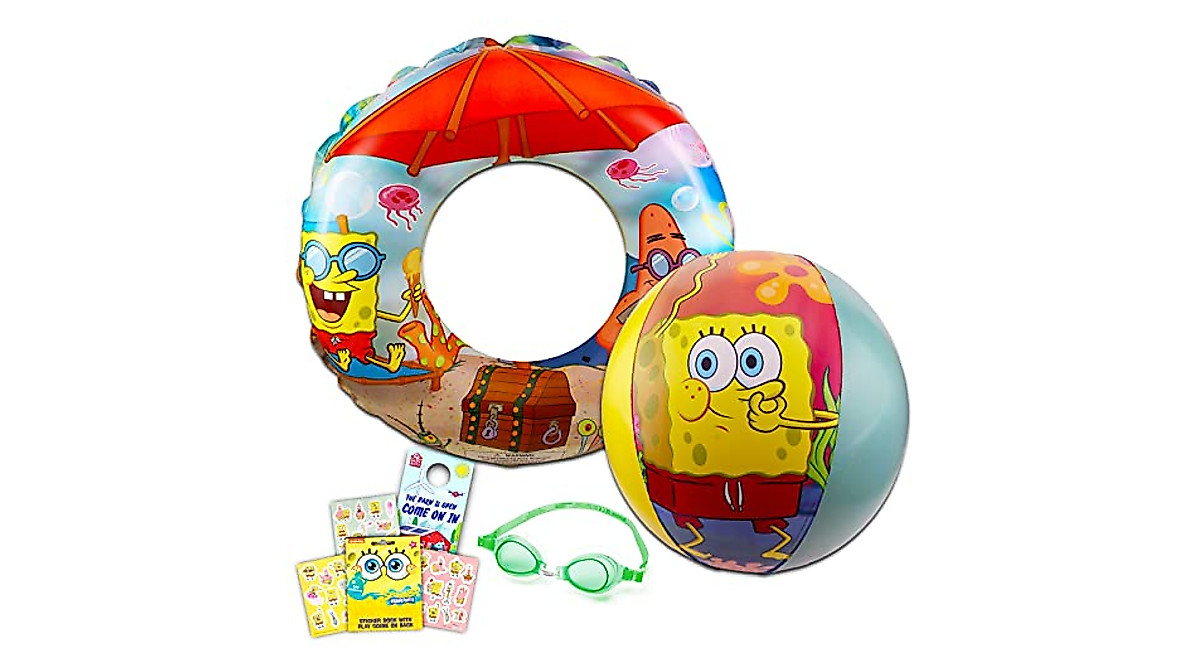SpongeBob Beach Set - 5-Piece Pool Toy Bundle for Kids & Fans