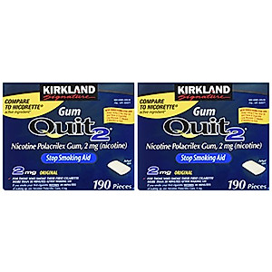 Kirkland Signature Quit Smoking Gum, 2 mg, 380 Count