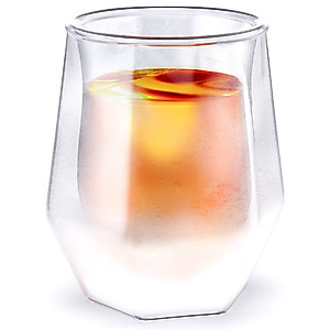Unique Whiskey Gift for Men, Freezer Chiller Glass (Double Wall) Freezable 7oz Scotch n' Bourbon Ice Cup, Gift for Christmas/Birthday (Gift Boxed)
