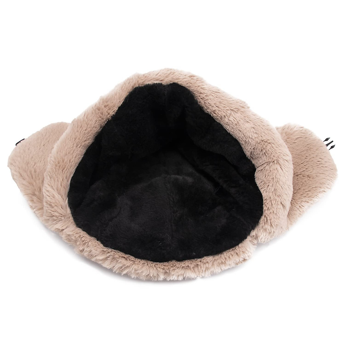 Peicees Winter Hats for Men Womens Fur Hats Russian Ushanka Trapper Hat with Ear Flaps Warmer for Adult Boys Girls Black