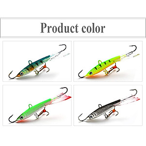 LOVEPET Bionic Bait, Ice Bait,Lures Bait,Fake Bait, Ice Hook, Fishing Tackle, 76mm/22g,4 Pcs