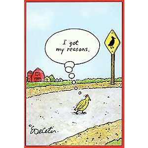 Pictura USA Pictura Chicken : Reasons For Crossing Road Funny Eric Decetis Birthday Card