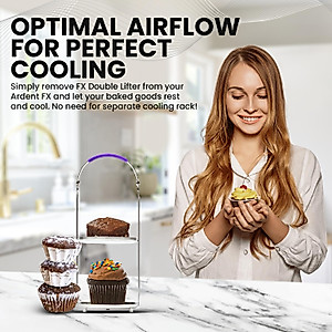 Ardent Nova Double Lifter Cooling Rack - 100% Stainless Steel, Food-Safe, Rust-Resistant Double-Tier Rack for Cooling with a 45° Rotating Handle