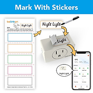 belinkon Ultra Mini WiFi Smart Plug with Energy Monitoring - Compatible with Alexa, Google Home, Smart Life App - FCC/Rohs Listed and No Hub Required - 15A Wi-Fi Outlet for Smart Home (4 Pack)