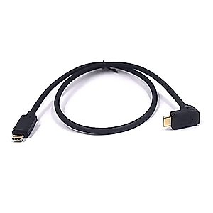 Kework 2ft USB 3.1 Type C Cable, USB C Male to 90 Degree Up & Down Angle USB C Male Cable, 3A & 10Gbps Sync Charging & Data Transfer Cord (Up & Down-2ft)
