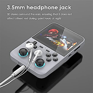 EQUITARE D007 Handheld Game Console Support Linux, Built in 10000+ Classic Games, 3.5 Inch IPS Screen Handheld Console with 3D Joystick, WiFi Retro Handheld Game Console Support TF Card(Silver)