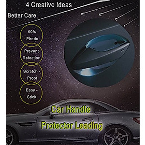 Younglingn 12 Pcs Universal Transparent Invisible Car Door Handle Scratches Protective Films Clear Side Sticker Scratches Car Door Protector Films