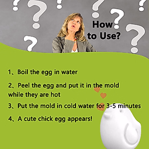 Hard-boiled Egg Mold 3D Cute Chicken Shape Egg Tool DIY Kids Bento Accessories Kitchen Creative Gadget (yellow chicken)