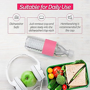 Copco Hydra 16.9 oz Water Bottle with Leak-Proof Lid - Tritan Reusable with Textured Grip Sleeve - BPA-Free, Shatter-Resistant, Dishwasher Safe for Travel, Gym, Work, Outdoors (Pink)