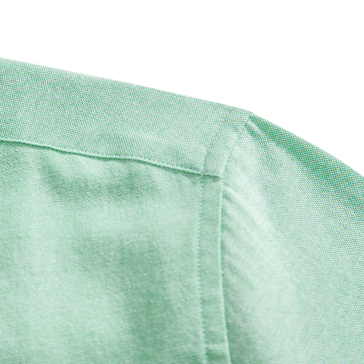 LOCALMODE Mens Long Sleeve Regular Fit Dress Shirt Casual Business Oxford Button Up Shirt Green S