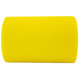 Tulle Fabric Roll | 6” by 100 Yards | Polyester Spool for Crafts Decorations Tutu Weddings Costumes Skirts Parties Gift Bow and More – by Craft Forge (Yellow)