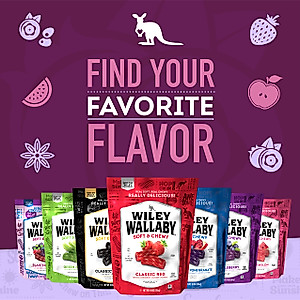 Wiley Wallaby Licorice 10 Ounce Classic Gourmet Soft & Chewy Australian Huckleberry Licorice Candy Twists, 1 Pack