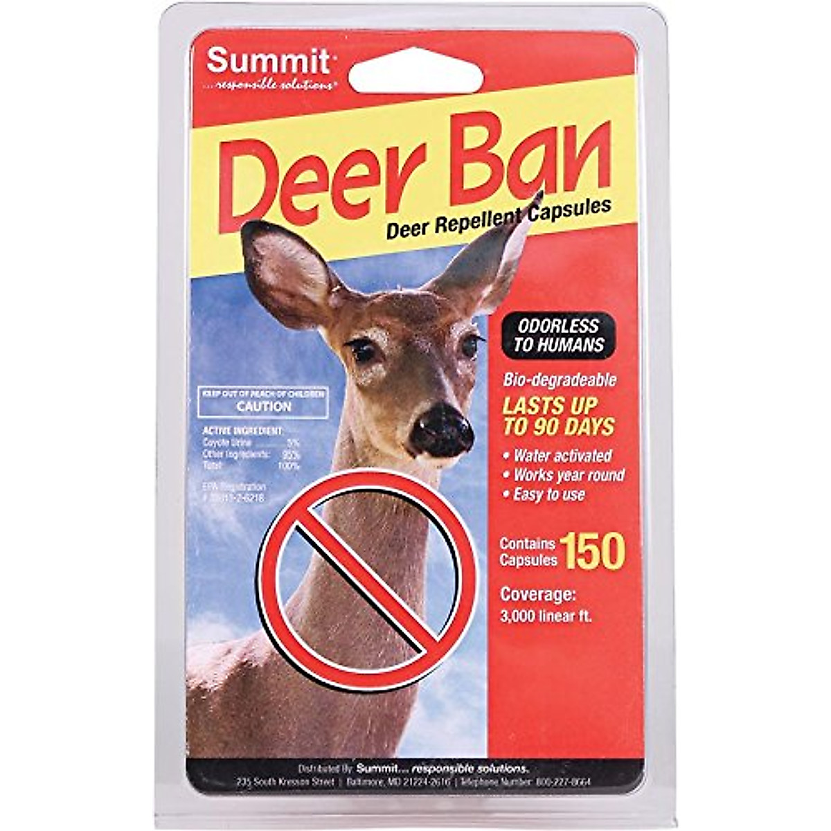 Summit Responsible SOLUTN 2002 150 Count Deer Ban Deer Repellent Capsules