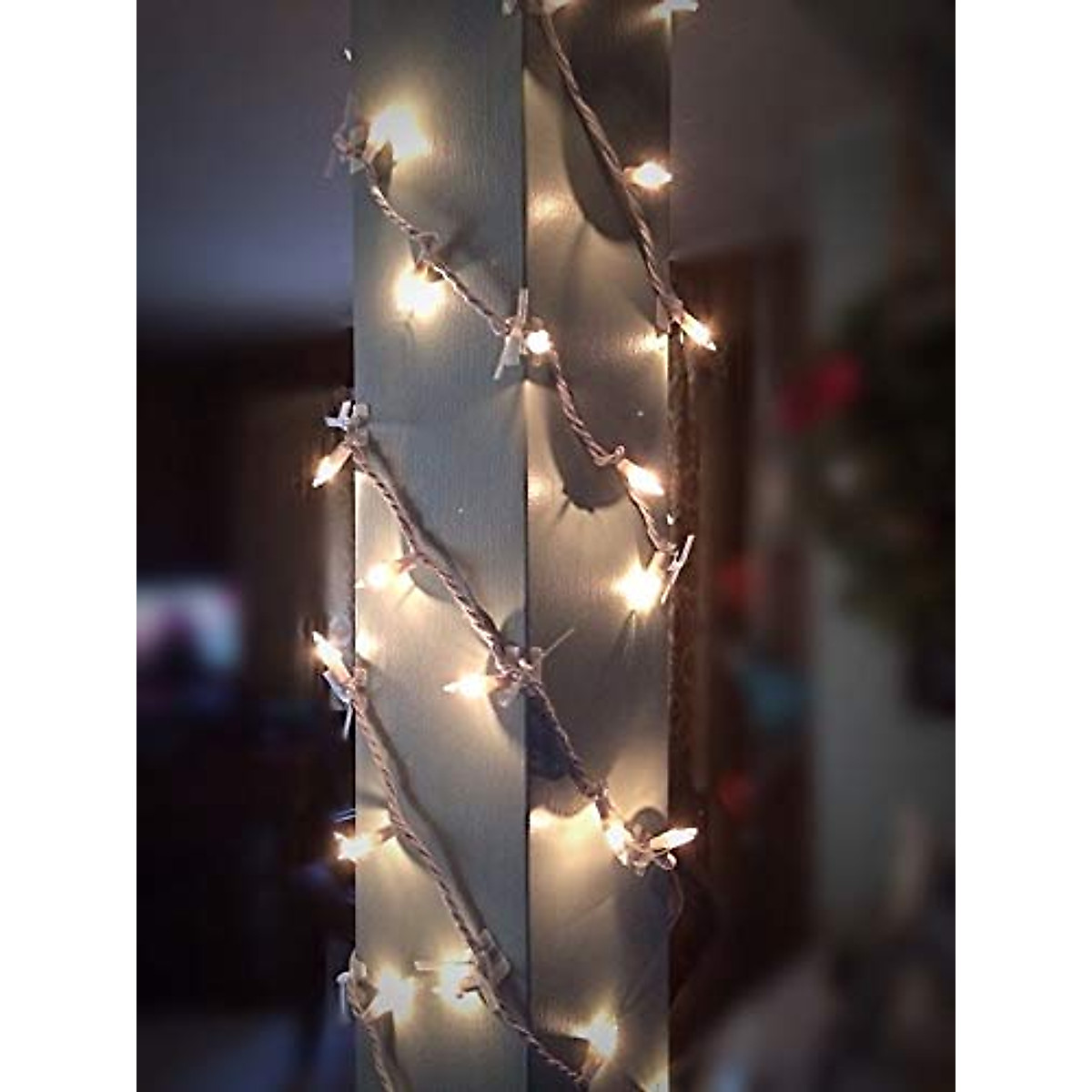 DecoTies Brand Fasteners, Stick & Twist Decorating Ties for Hanging Light Strings, Garlands, Streamers, Light Curtains, Vines, Lightweight Decorations on Various Surfaces, Removable, Clear Ties (48)