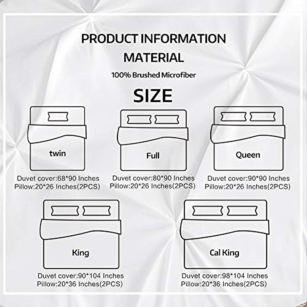 ASHLEYRIVER 3 Piece Grey Queen Duvet Cover Luxurious Pinch Pleated Duvet Cover with Zipper & Corner Ties 100% 120 g Microfiber Pintuck Duvet Cover Set(Queen Grey)