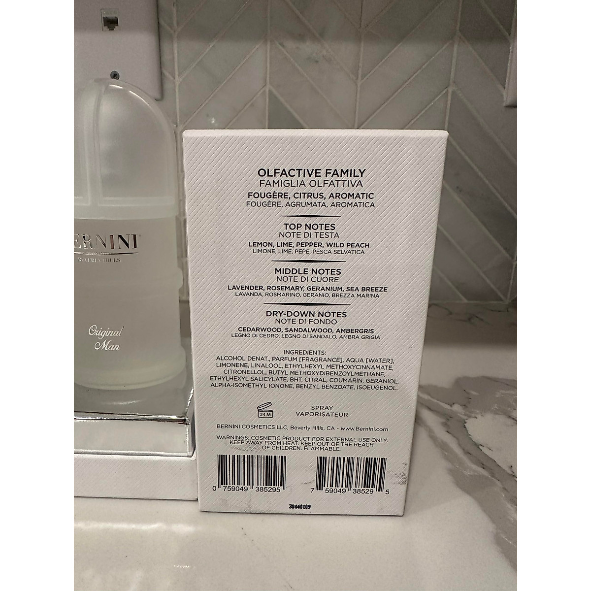 BERNINI Original Man Fragrance Eau De Parfum | Made In Italy