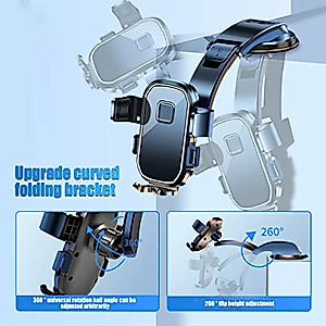 Yonput Pack-1 Car Phone Holder Mount, 3-in-1 Universal Hook Vent Dashboard Suction Cup Phone Holder, Compatible with 4.7-7.2'' Phone, Universal for Cell Phones Anti-Vibration Bracket (Black)