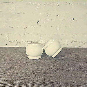Mysummer 4PCS Round Furniture Bun Feet Replacement for Armchair Couch Sofa Cabinet Chair Loveseat Ottoman Dresser Legs … (Creamy White)