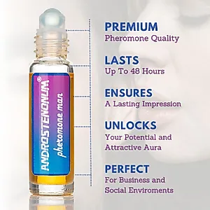ANDROSTENONUM by Pherolec Global Male Pheromone Perfume Oil for Him Real Long-Lasting Original Best Men's Pheromones Cologne Essential Strong Spray Fragrance Essence Extra Strength Man 0.34 fl. oz