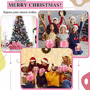 Yeaqee 24 Pcs Prank Gift Box with Ribbon Nesting Gift Boxes Assorted Sizes Surprise Square Funny Gag Gift Box for Packaging Presents Weddings Birthday Christmas Anniversaries, 1.9-6.3 Inch (Pink)