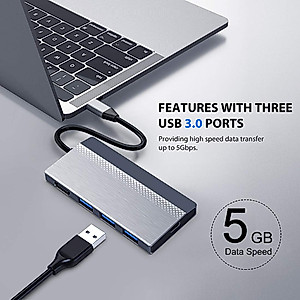 JMT Aluminum Alloy 7-in-1/5IN1 USB-C Type-C HUB to HDMI RJ45 Multi USB 3.0 Power Adapter for Docking Station (5 in 1)