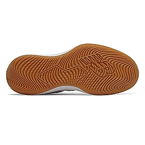 New Balance Men's 696 V4 Hard Court Tennis Shoe, White/Navy, 12 M US