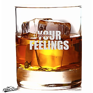 Patriot's Cave 45TH PRESIDENT WHISKEY GLASS | SCREW YOUR FEELINGS | RESTAURANT QUALITY HEAVY CHIP RESISTANT 11OZ ROCK GLASSES | MADE IN USA