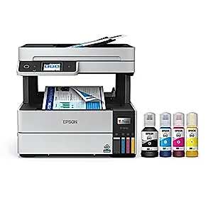 Epson EcoTank Pro ET-5170 Wireless Color All-in-One Supertank Printer with Scanner, Copier, Fax Plus Auto Document Feeder White Large