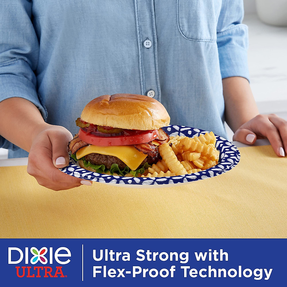 Dixie Ultra Disposable Paper Plates, 8 ½ inch, Lunch or Light Dinner Size Printed Disposable Plates, 300 count (10 Packs of 30 Plates), Packaging and Design May Vary