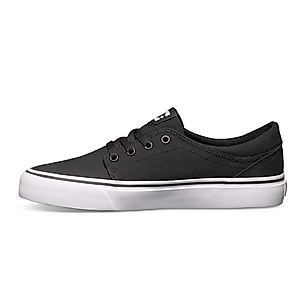 DC Womens Trase TX Skate Shoe, Black/White, 12 D US