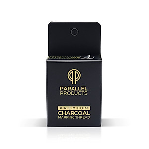 Parallel Products - Premium Eyebrow Mapping String for Microblading - Pre-Inked - 1 mm Charcoal Thread - Essential Brow Microblading Supplies - 15 Meters per Box