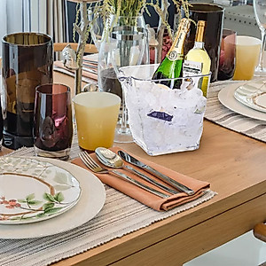 Peohud Plastic Ice Bucket, 4 Liter Beverage Chilling Tub, Clear Wine Bucket for Parties, Perfect for Wine, Champagne or Beer Bottles