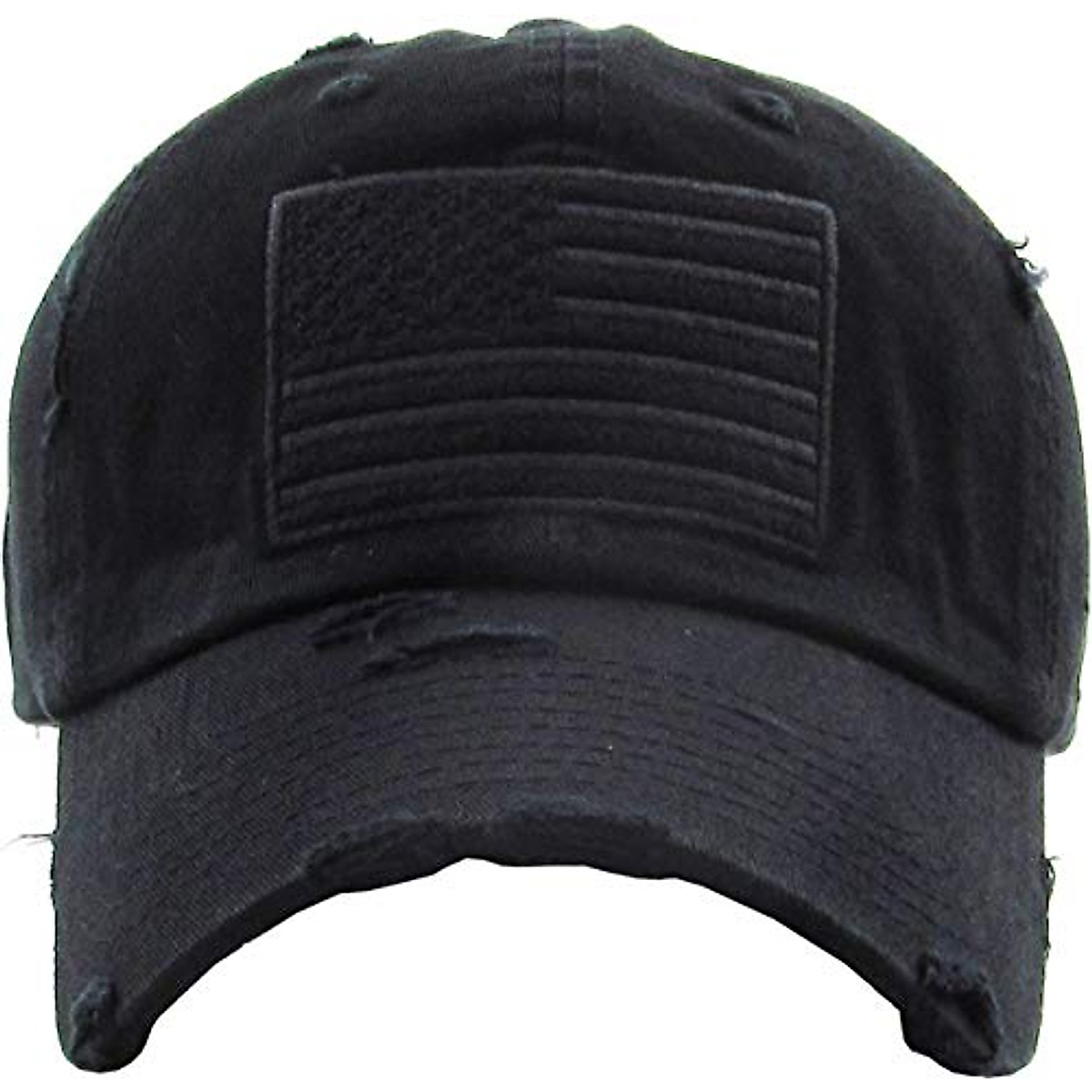 KBVT-209 BLK Tactical Operator with USA Flag Patch US Army Military Baseball Cap Adjustable
