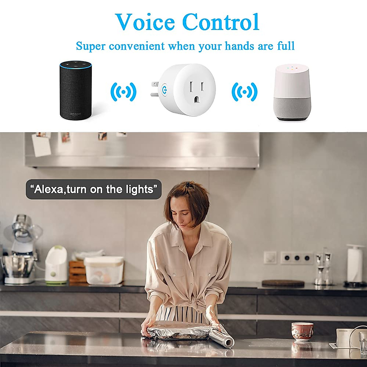 Smart Plug,DOGAIN Zigbee Smart Plugs Outlet Works with ST and Echo Plus Hub Voice Control Compatible with Alexa and The Google Assistant (Hub Required)(2 Pack)