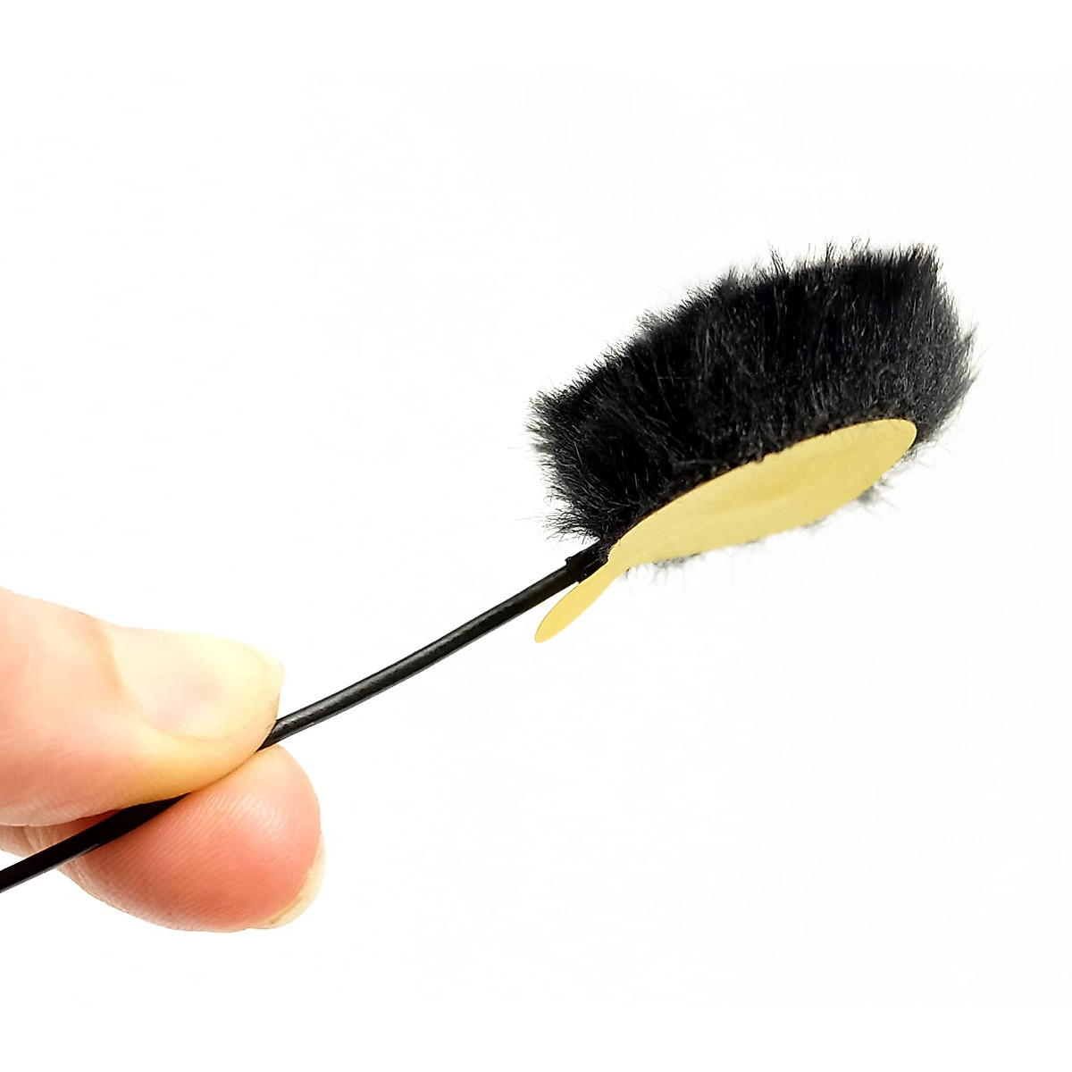 URSA Fur Circles - Mini Windshields for Lavalier/Lapel Microphones. Reduce Wind Noise & Clothing Rustle. Compatible with Sennheiser, RODE, Sanken, Tascam & More (9x Circles + 30x Stickies, Black)