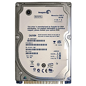 Seagate Momentus 5400.3 160 GB,Internal,5400 RPM,2.5" (ST9160821A) Hard Drive