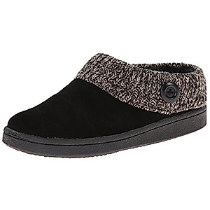 Clarks Women's Knit Scuff Slipper, Black, 8 M US