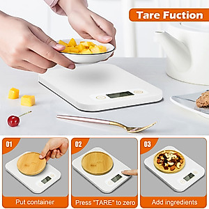 Smart Food Scale with Nutritional Calculator APP, Digital Kitchen Scale for Food Weight Ounces and Grams, Bluetooth Calorie Scale for Weight Loss, Marco Counting, Meal Prep with 0.1oz Accuracy (11Lb)