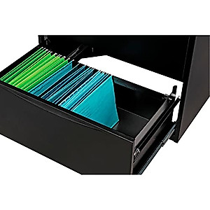 Global Industrial 36"W Premium Lateral File Cabinet, 5 Drawer, Black