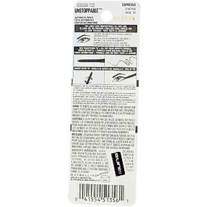 Maybelline Unstoppable Unstoppable Smudge-Proof Eyeliner, Waterproof, Espresso [702], 0.01 oz (Pack of 2)