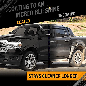 2pc Quick Ceramic Coating Seal Kit - Headlight Restoration - Glass Cleaner - Plastic Trim Restorer - Makes Cars Look Like New - Long Lasting Shine - High Protection (120ml + Glitter Cloth)